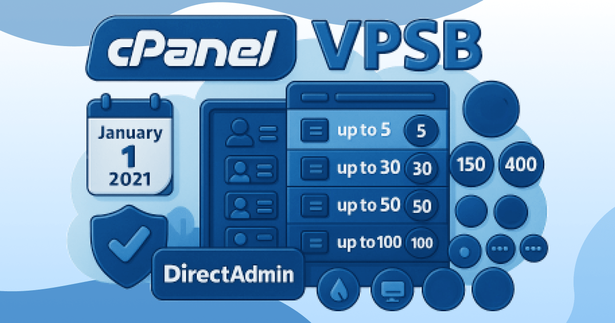 New cPanel license pricing from January 2021 - VPSBG.eu